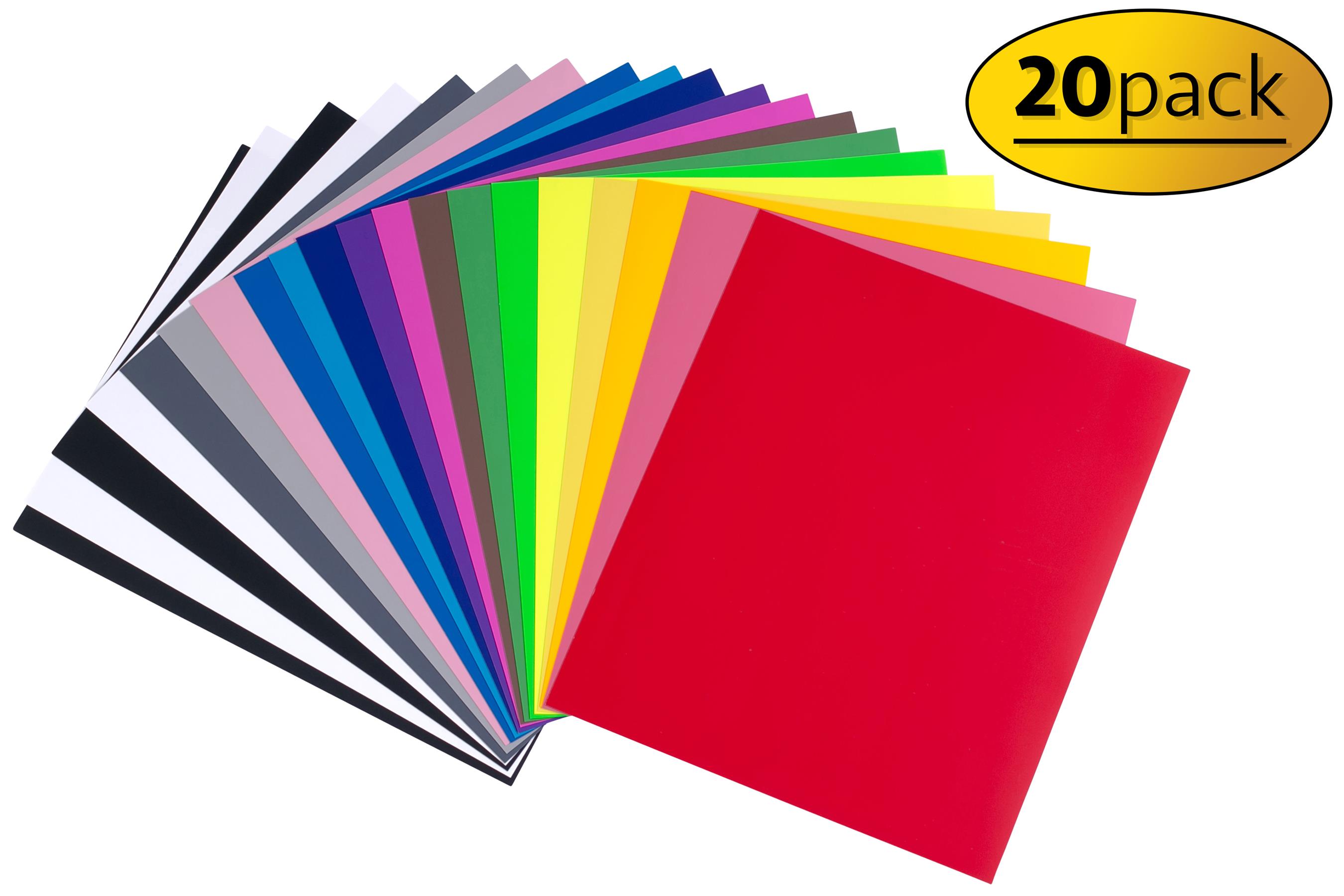 Heat Transfer Vinyl Sheets for Crafting (12” x 10”) - Test Products